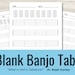 Banjo Blank Tabs and Chords Instant Printable Download (instant ...