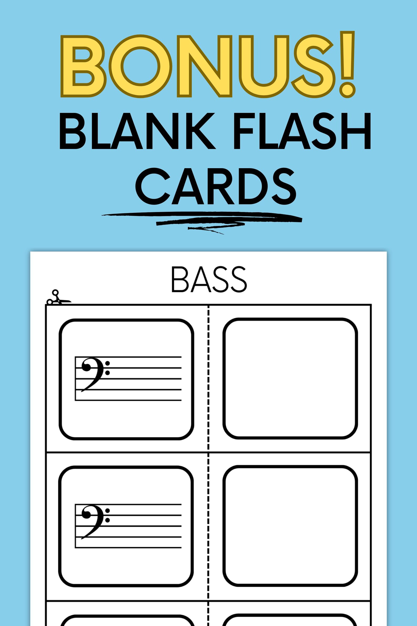 Bass Clef Solfège Flash Cards: Music Theory for Beginners (printable ...