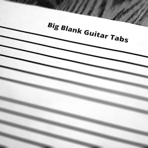 Big Blank Guitar Tab Sheet (instant Download - Large Print), Guitar ...