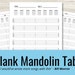 Mandolin Blank Tabs & Chords Chart Instant Download Blank Sheet Music ...