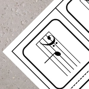 Printable Music Note Flash Cards Bass Clef Printable Flashcards ...