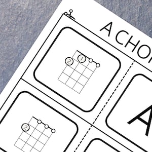 Ukulele Chord Flash Cards Printable at Home Ukelele Quiz Test Uke ...