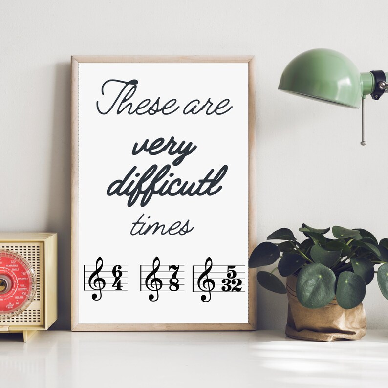 Funny Printable Music Poster Music Teacher Gift Idea These - Etsy