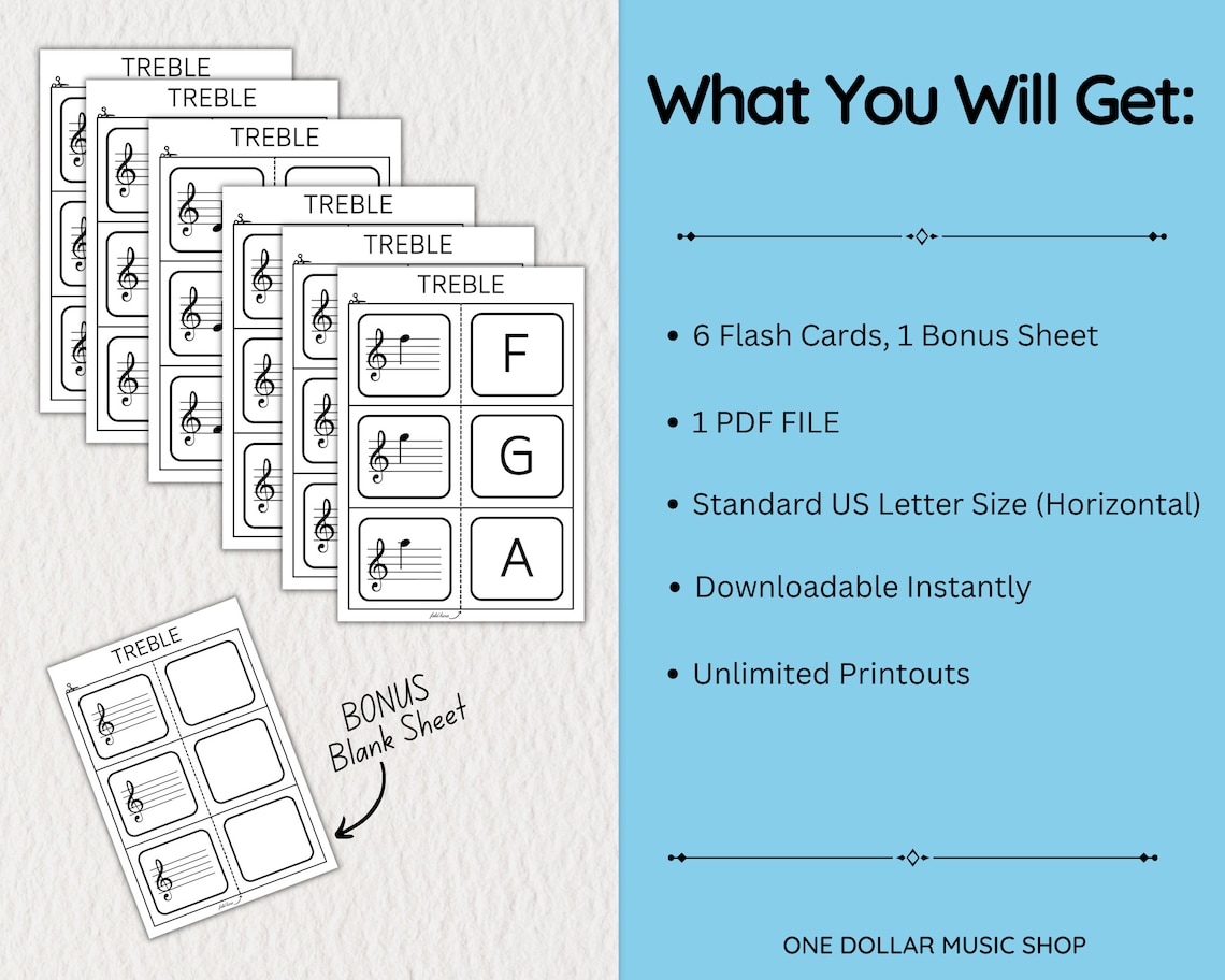 Music Notes Flash Cards Printable Treble Clef at Charles Lindquist blog