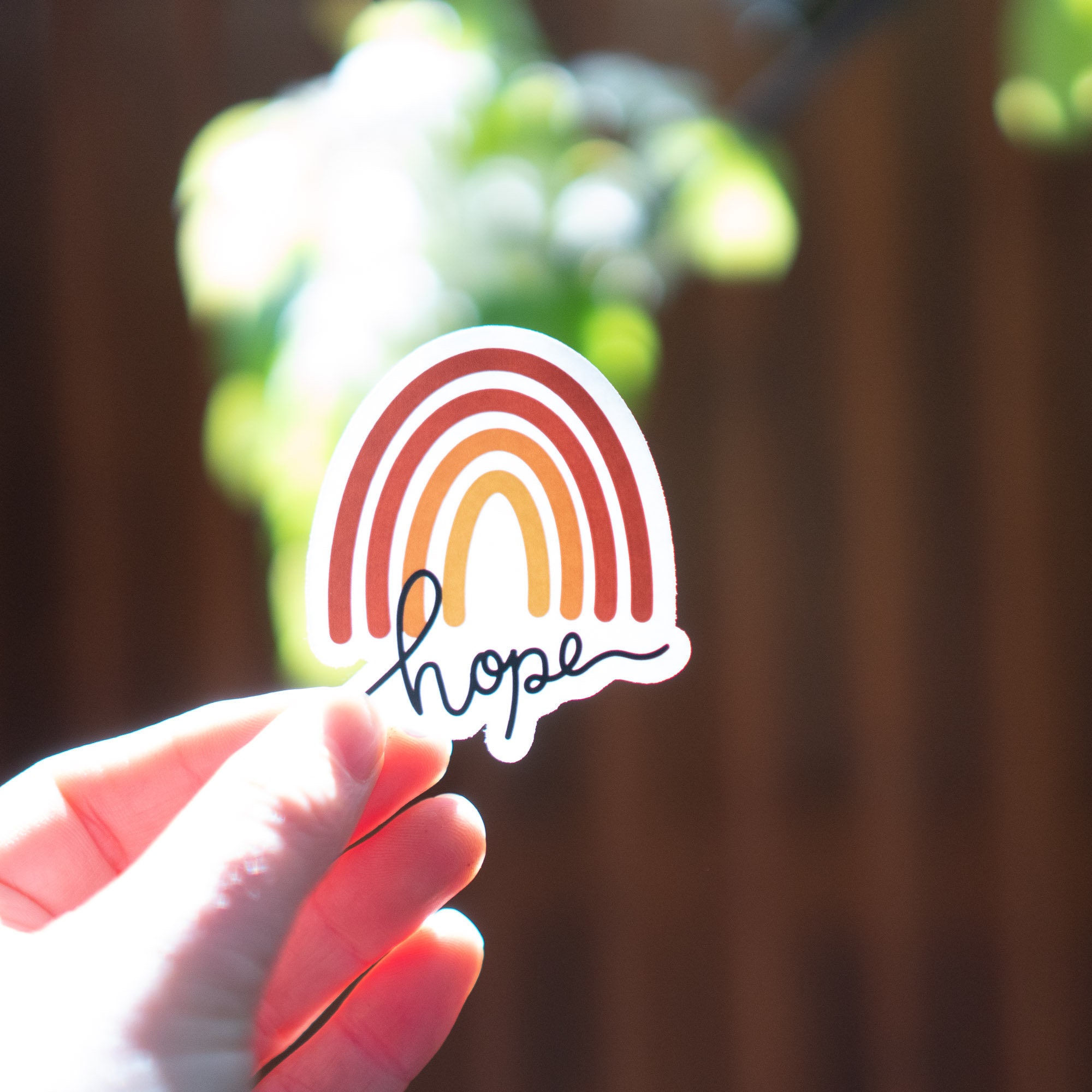 Orange Rainbow Clear Vinyl Sticker, Rainbow Art, Christian Stickers ...