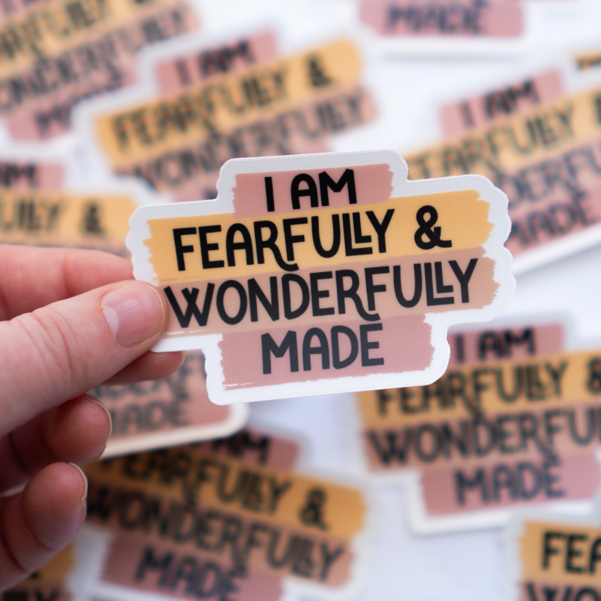 I Am Fearfully and Wonderfully Made, Psalms 139:14, Christian Sticker ...
