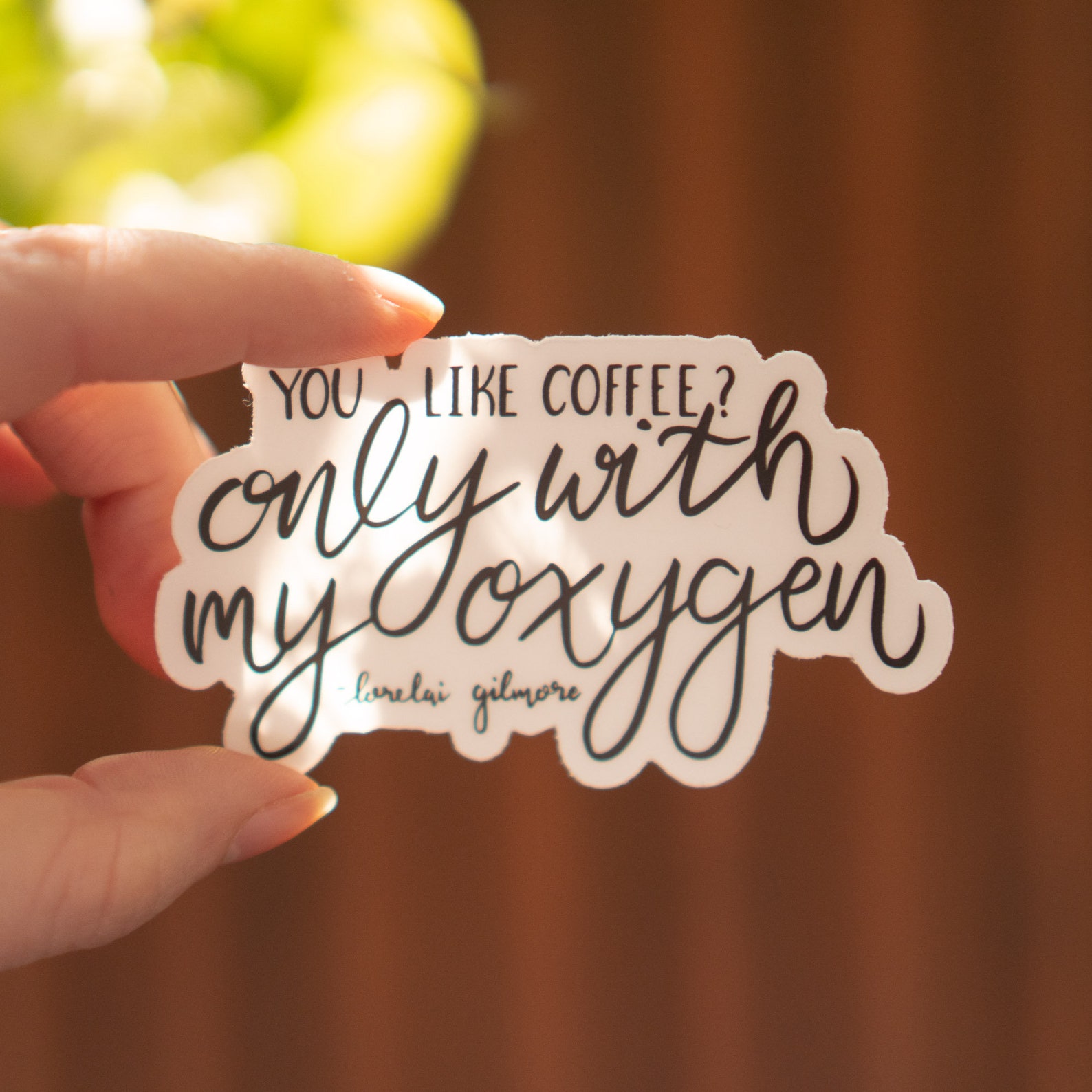 Gilmore Girls Quote Sticker: Coffee With Oxygen, Waterproof Vinyl Decal ...