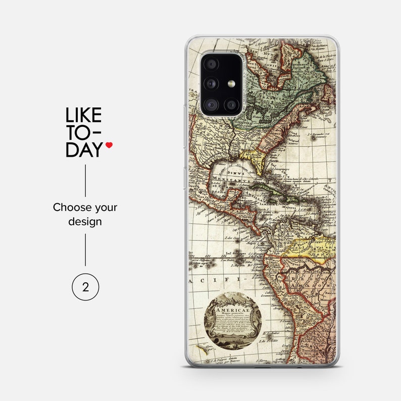 Vintage World Map History of Discovery Samsung A51 A52 A6 A60 - Etsy