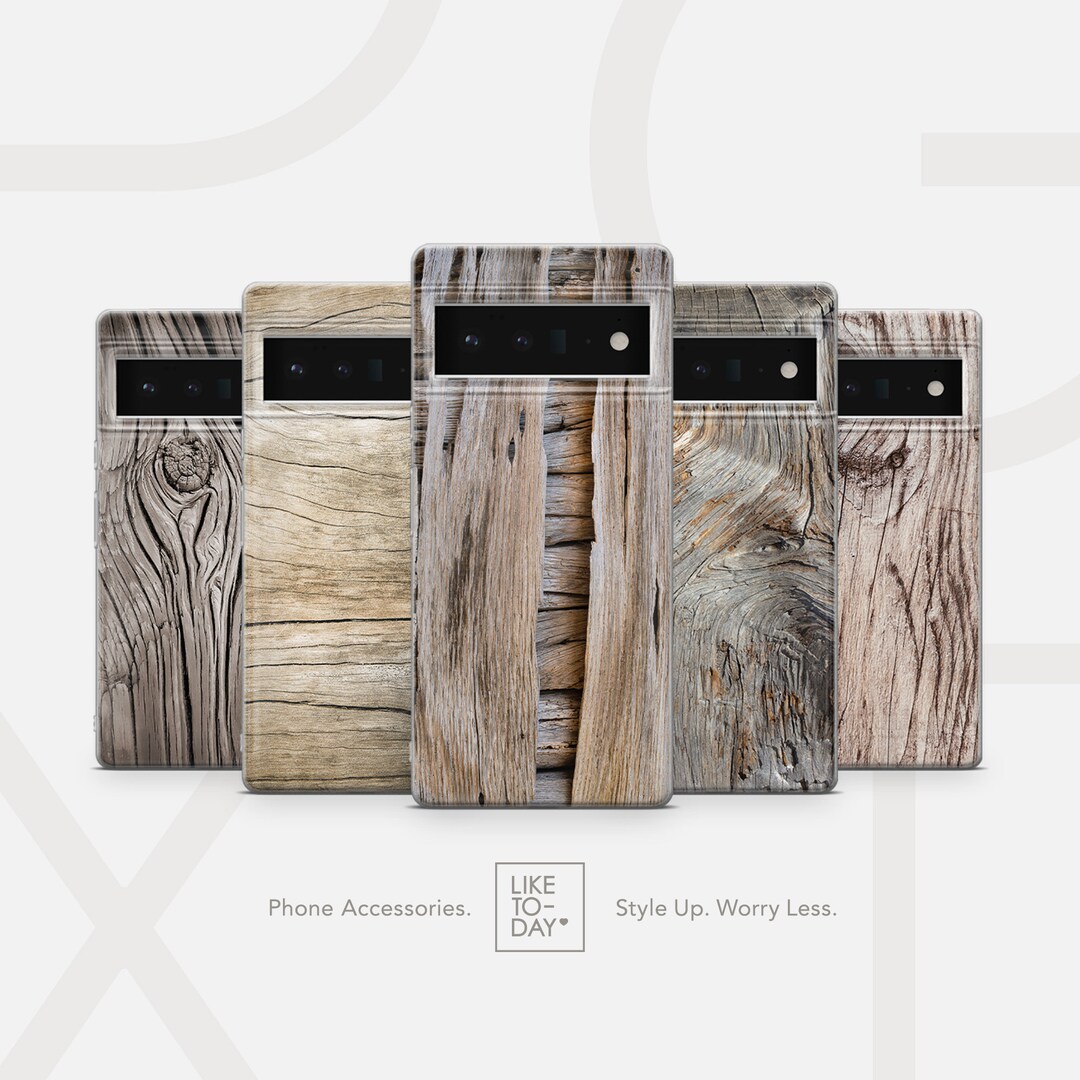 Wood Bark Case for Google Pixel 9 Pro, Rustic Wooden Grain Print Pixel ...