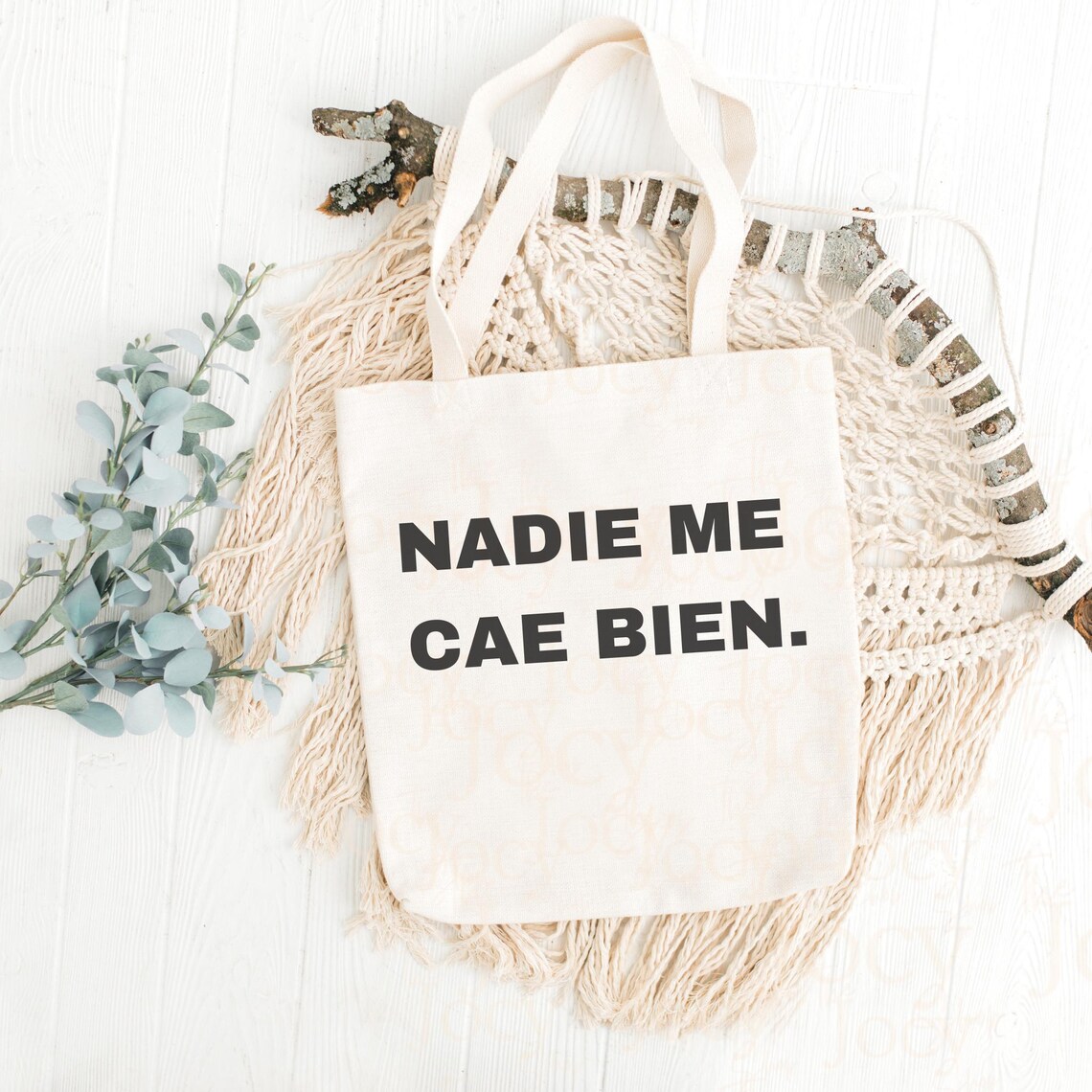 Spanish Tote Bag – Nadie Me Cae Bien – Funny Neutral Canvas Tote ...
