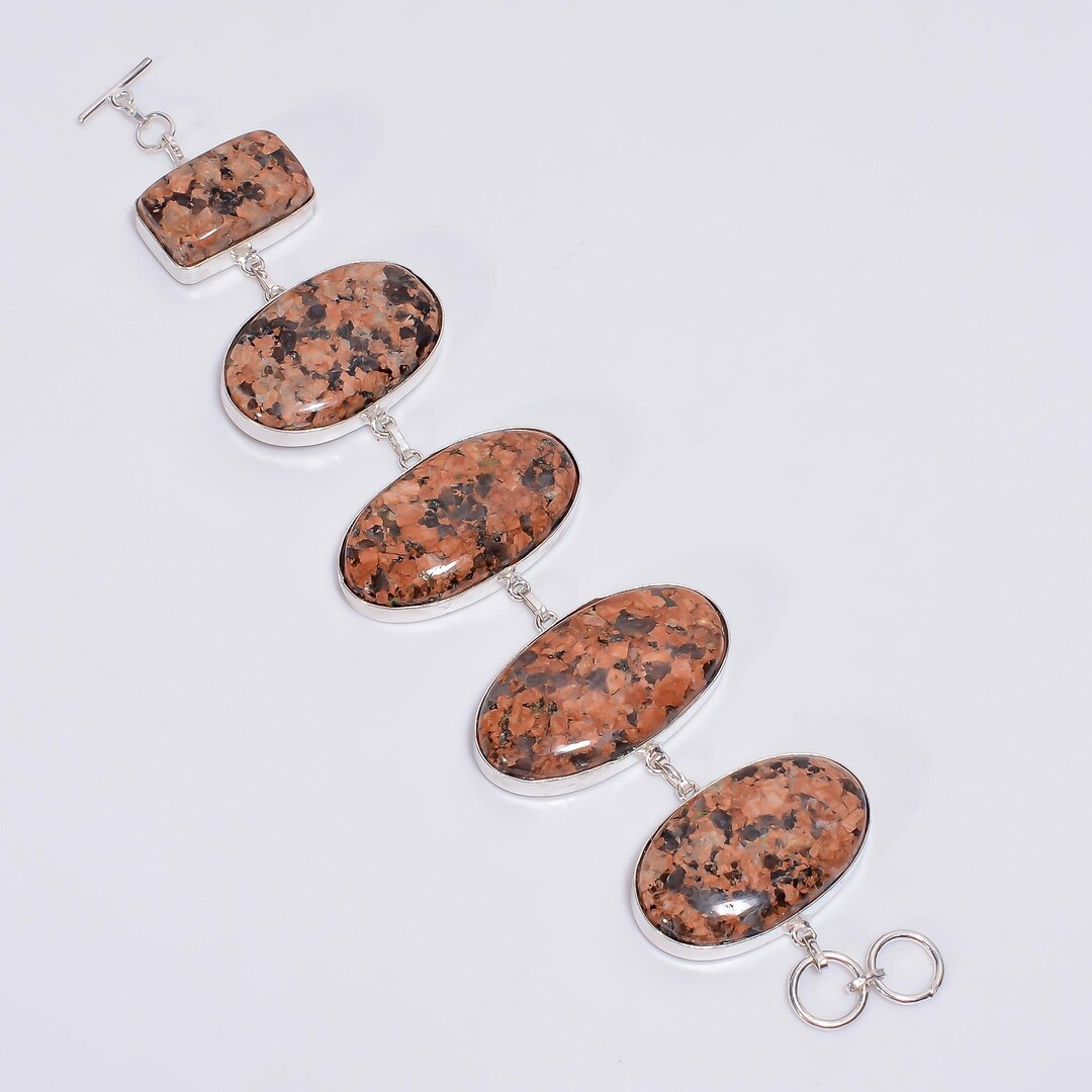 Natural Granite Mix Shape Stones Bracelet Ethnic Style Handmade ...