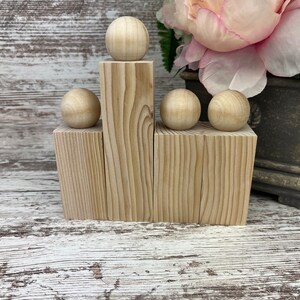 Wood Block Single Parent Unfinished Families DIY Tier Tray - Etsy