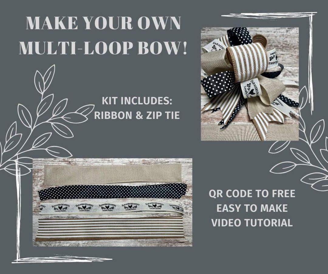 DIY Farmhouse Bow Making Kit, Multi-loop Decor - Etsy