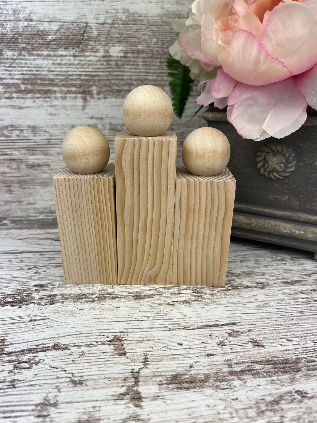 Wood Block Single Parent Unfinished Families DIY Tier Tray - Etsy