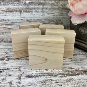 2x4 Unfinished Wood Blocks/3.5 X 3.5 DIY Wood Blanks/crafting Blocks ...