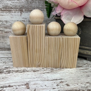 Wood Block Single Parent Unfinished Families DIY Tier Tray - Etsy
