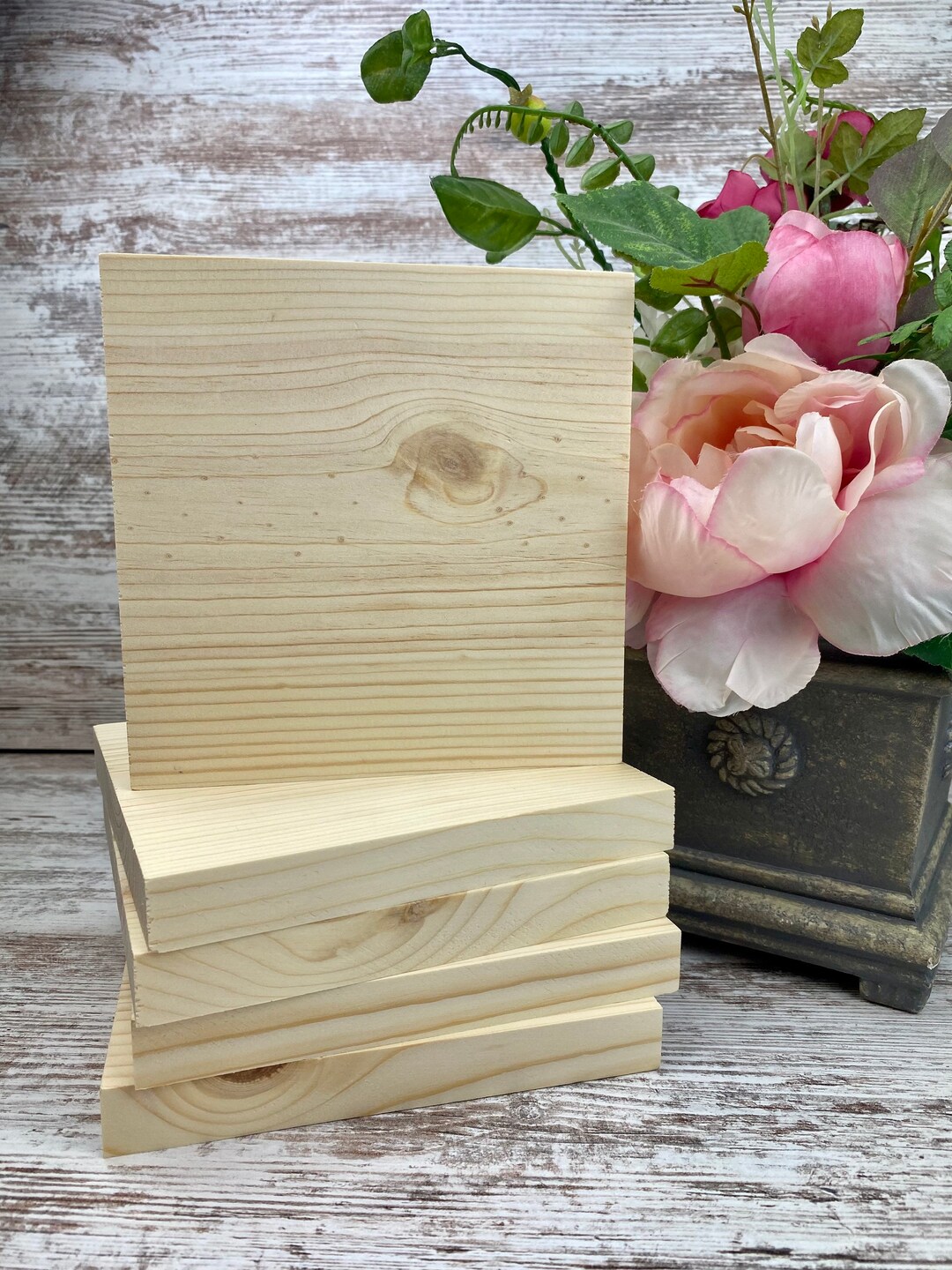 Unfinished Wood Tile Blocks, Set of 6x6 Blank Signs, Wood Craft ...