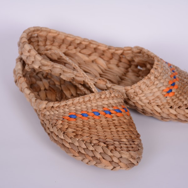 Woven Straw Shoes - Etsy