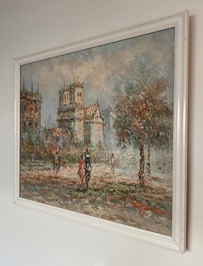 Original 1970's Mid-century Oil Painting Signed by Marie Charlot ...
