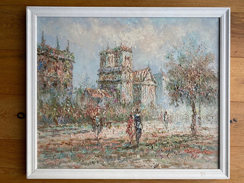 Original 1970's Mid-century Oil Painting Signed by Marie Charlot ...