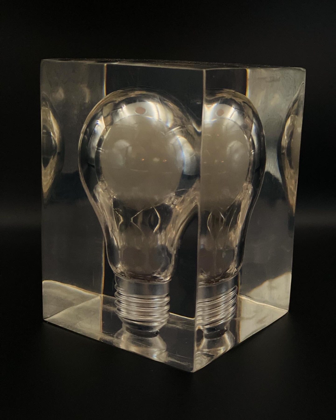 Vintage Inclusion Light-bulb Object by French Artist Pierre Giraudon ...