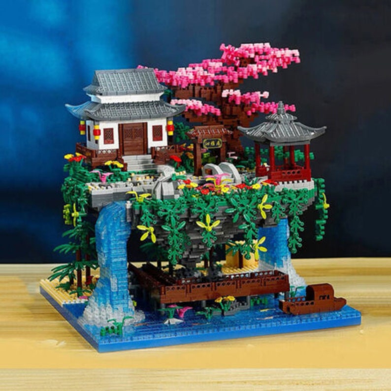 LEGO SET Japanese Style Architecture Cherry Blossom Light up - Etsy