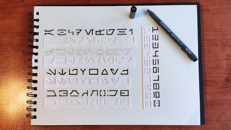Aurebesh Stencils Alphabet From Star Wars - Etsy