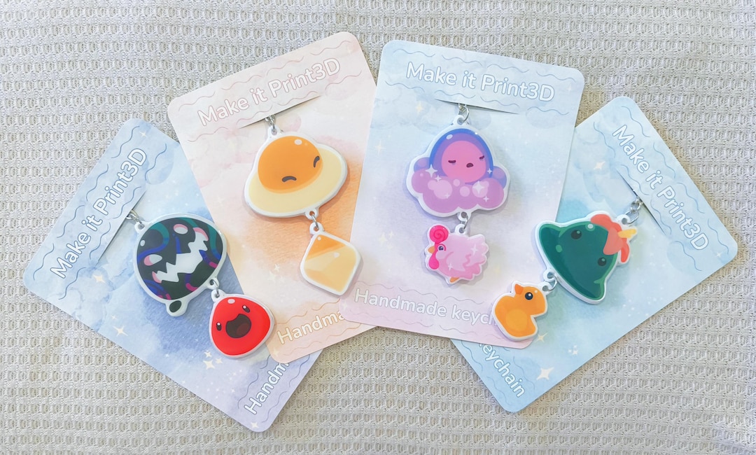 Slime Rancher Keychain Slime + Food/toy Order Your Desired Slime ...
