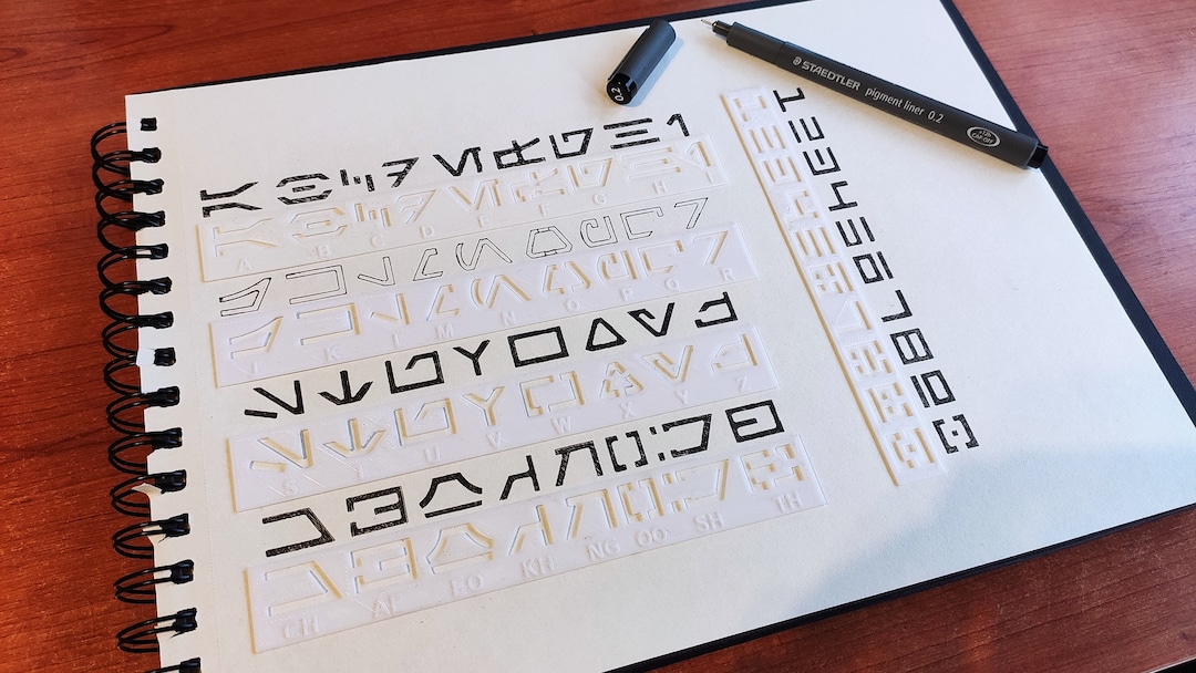 Aurebesh Stencils Alphabet From Star Wars - Etsy