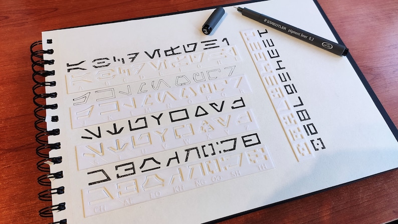 Aurebesh Stencils Alphabet From Star Wars - Etsy