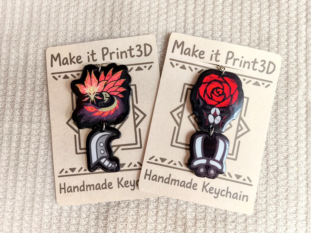 Monster Hunter Keychains Monster/weapon Order Your Desired Monster - Etsy