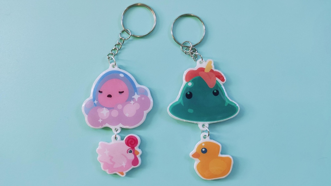 Slime Rancher Keychain Slime + Food/toy Order Your Desired Slime. - Etsy