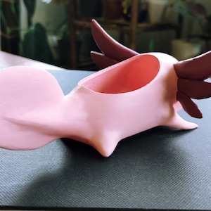 Axolotl Plant Pot / Planter Inspired in Final Fantasy XIV 3d Printed in ...