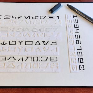 Aurebesh Stencils Alphabet From Star Wars - Etsy