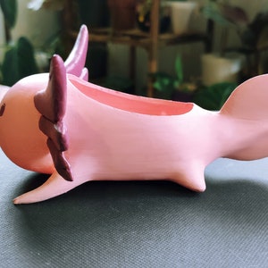 Axolotl Plant Pot / Planter Inspired in Final Fantasy XIV 3d Printed in ...