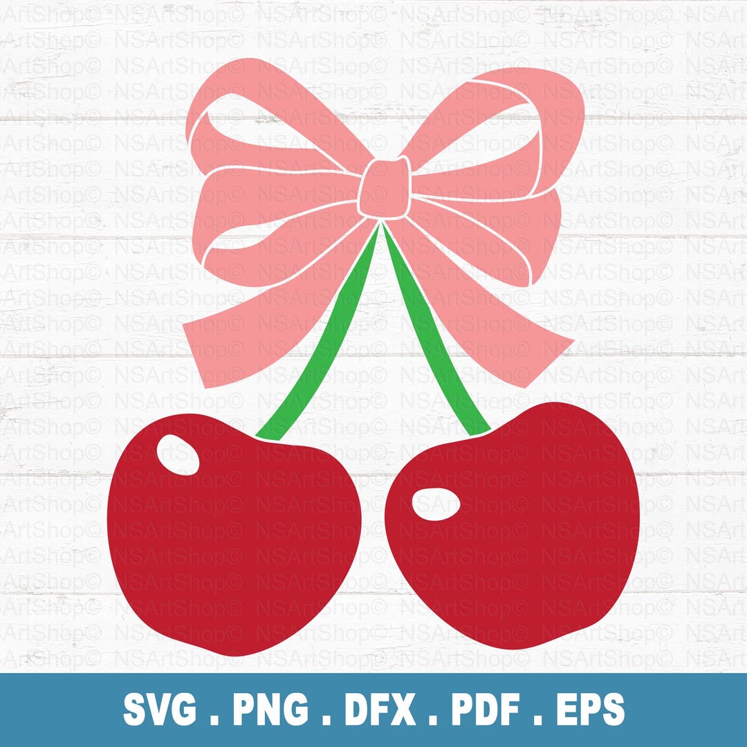 Cherry Bow Svg Png, Bow Svg, Aesthetic Svg, Ribbon Trend, Valentine Svg ...