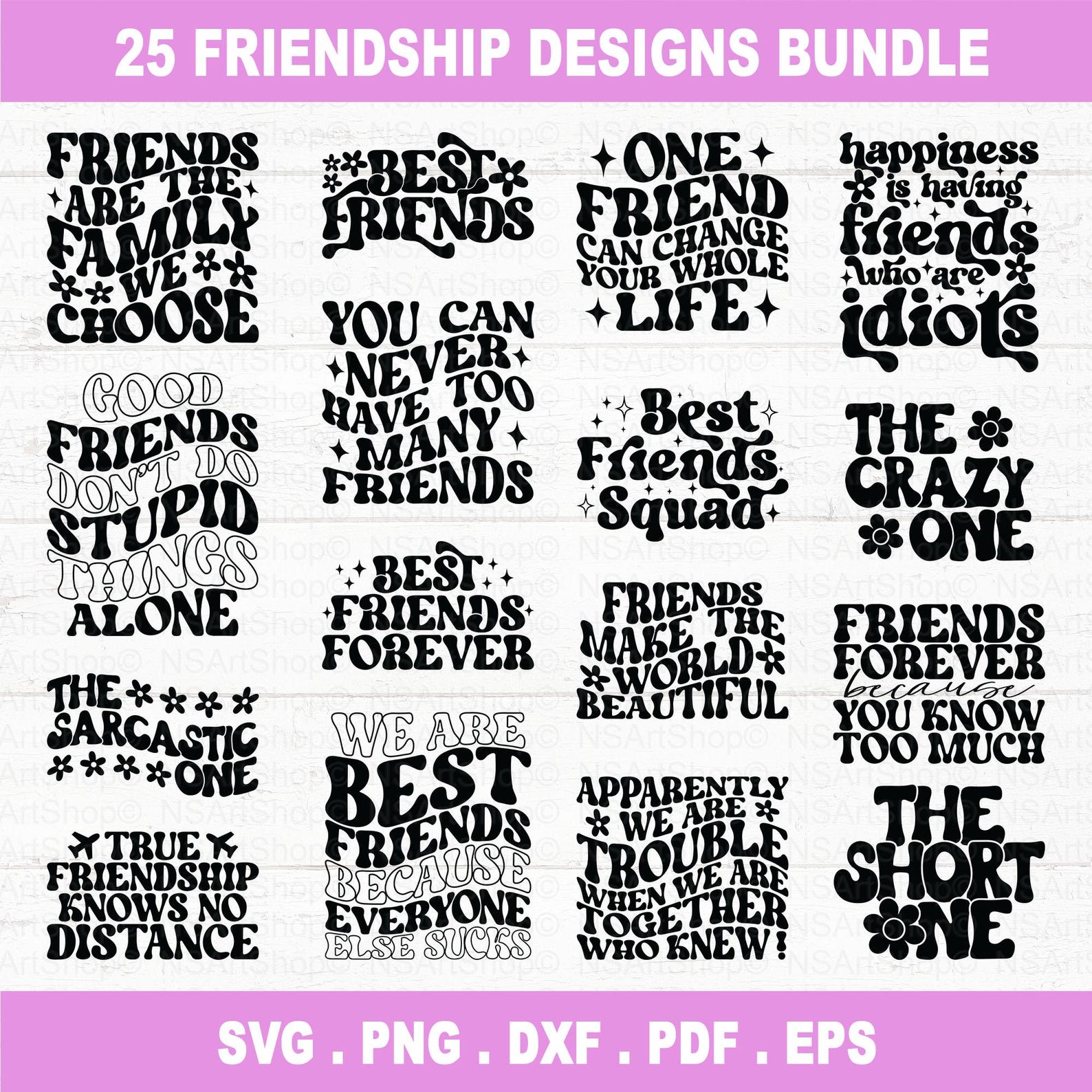 Friendship SVG Bundle, Funny Sayings, Friend Quotes, Cricut, Cut File ...