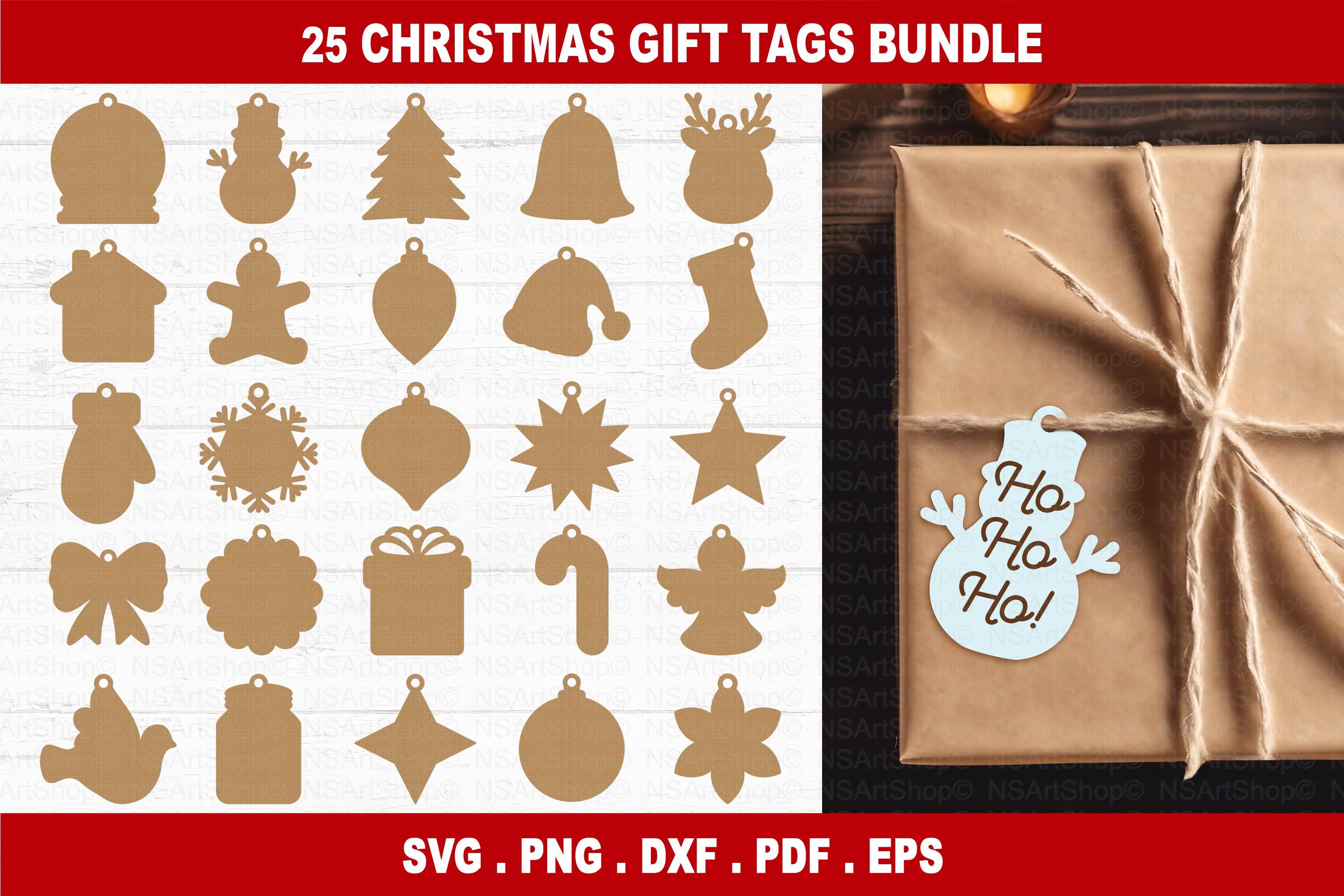 Christmas Gift Tags Svg Bundle, Christmas Svg Cut File, Santa Svg ...
