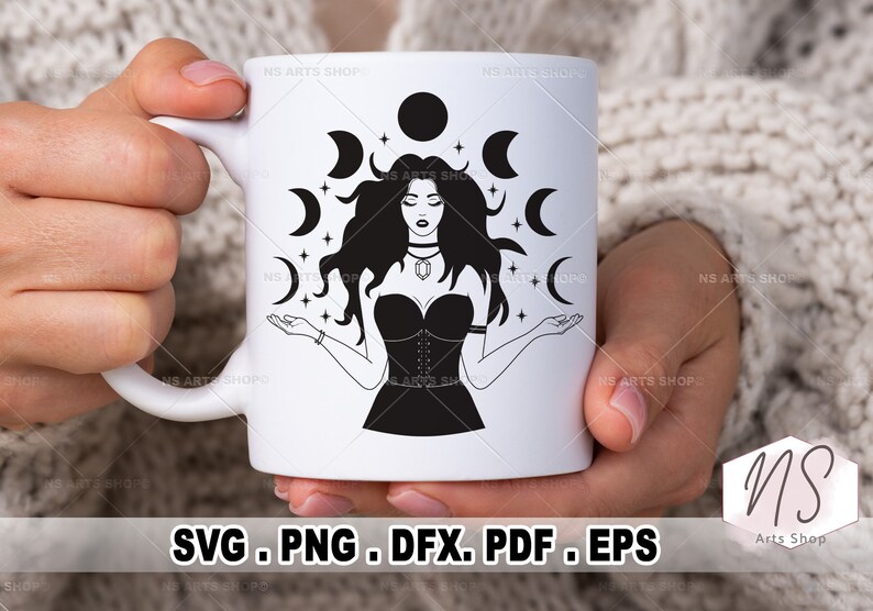 Witch Svg Witchcraft Svg Magic Svg Moon Phases Svg Pagan - Etsy