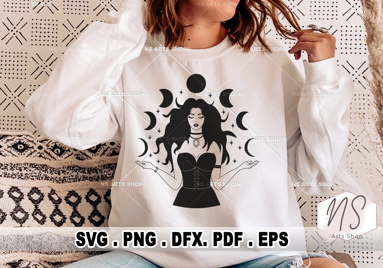 Witch Svg Witchcraft Svg Magic Svg Moon Phases Svg Pagan - Etsy