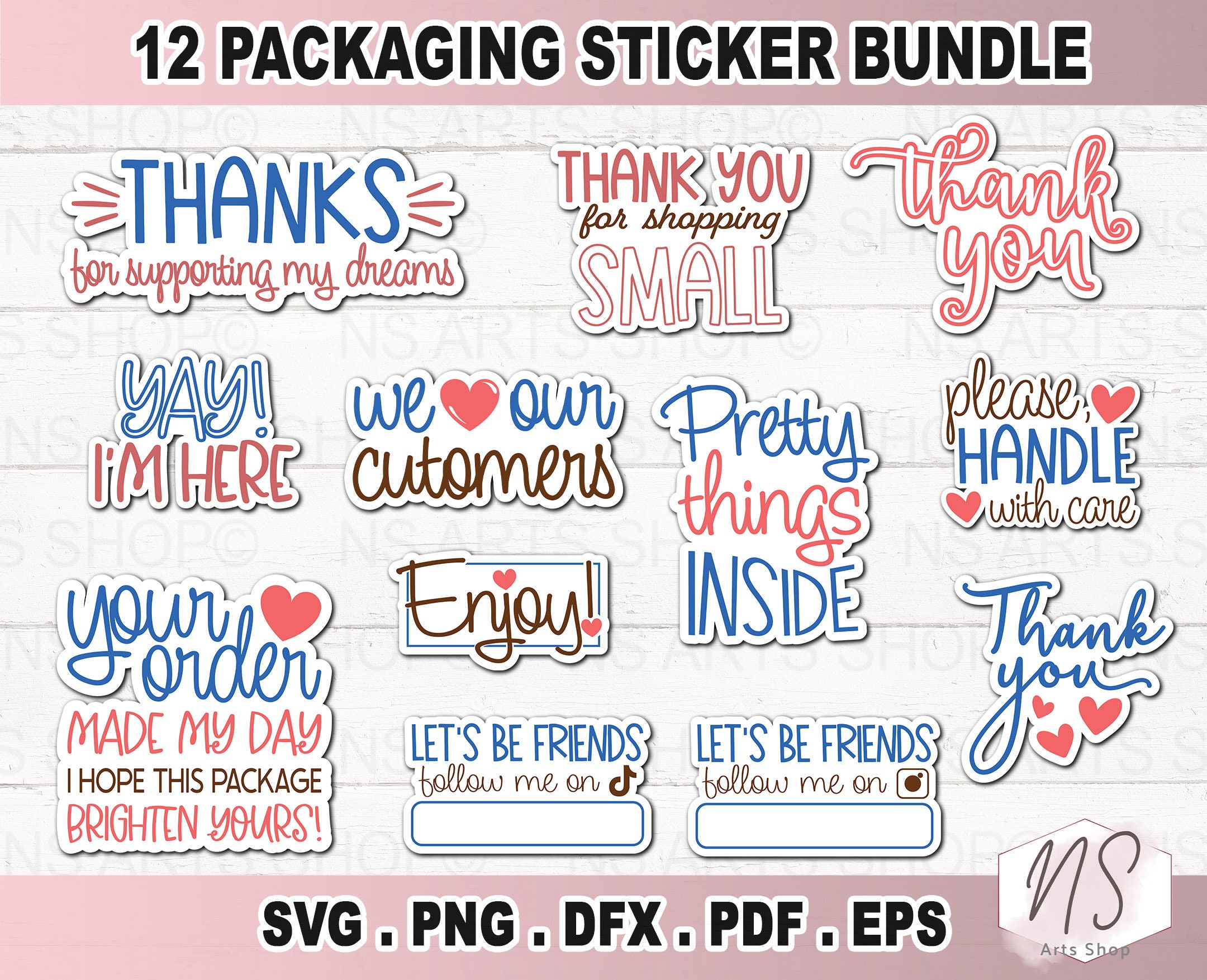 Digital Thank You Stickers Png Thank You Svg Label Svg - Etsy
