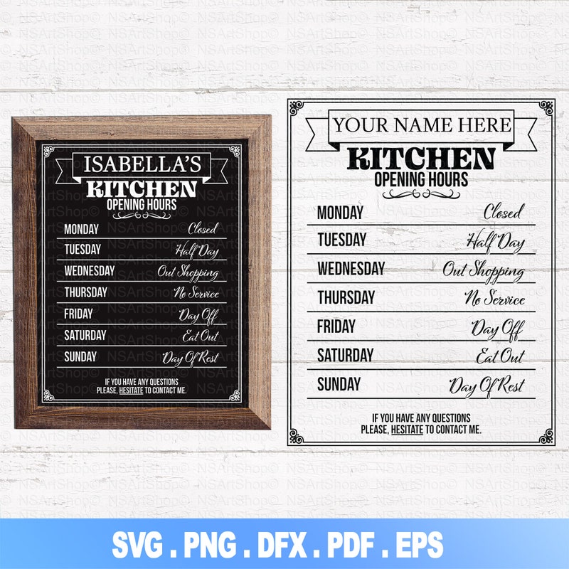 Kitchen Sign Svg - Etsy