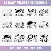 Milestone Svg - Etsy