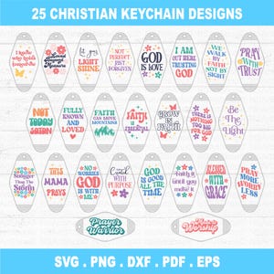 Christian Motel Keychain SVG Bundle, Religious Hotel Key Chain Design ...