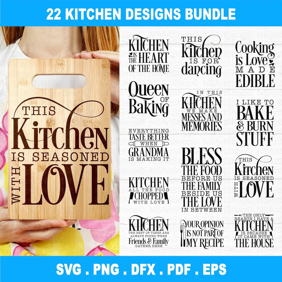 Kitchen Svg, Kitchen Svg Bundle, Kitchen Cut File, Cooking Svg ...
