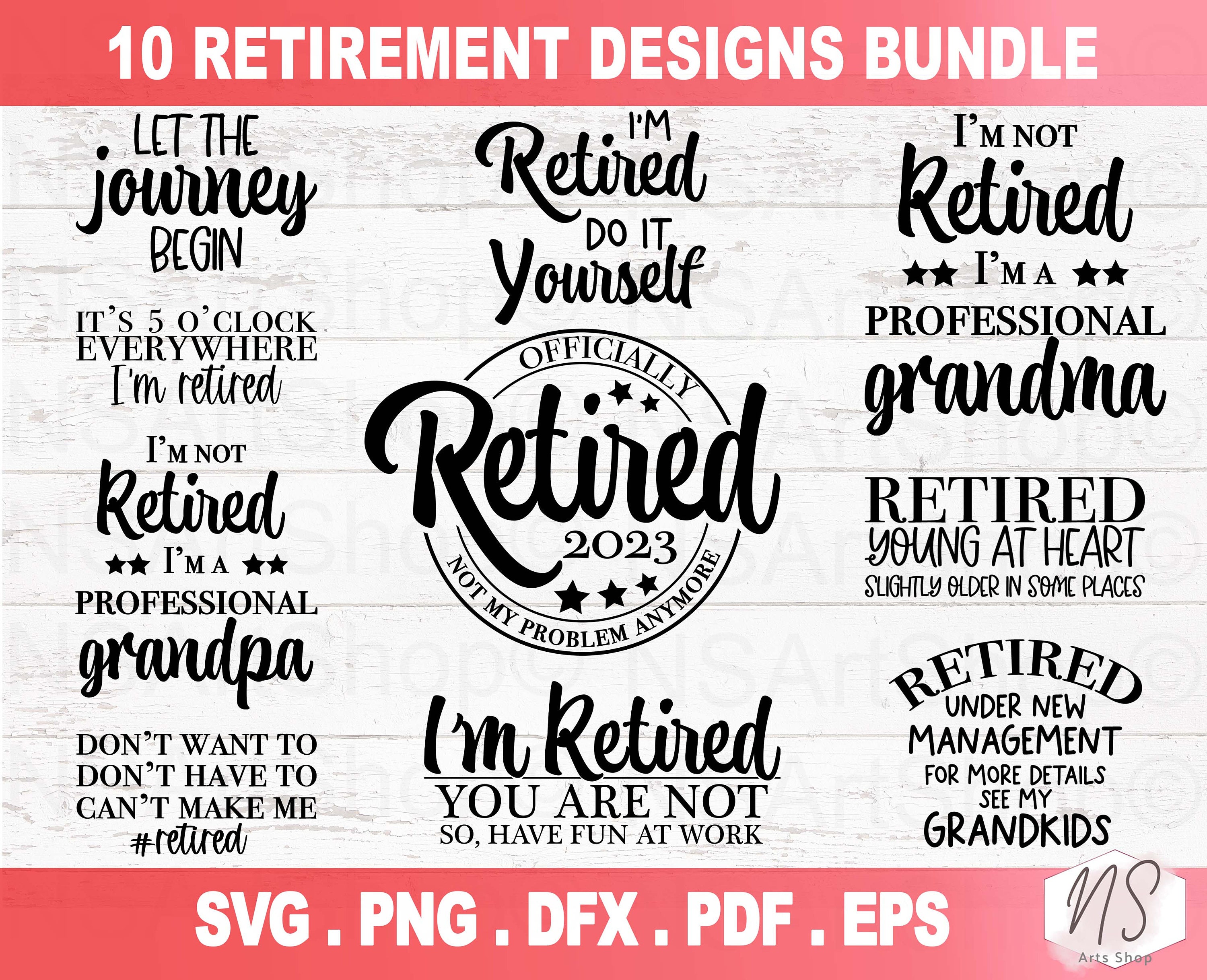 Officially Retired Svg Retirement Svg Cricut Svg Engraving - Etsy