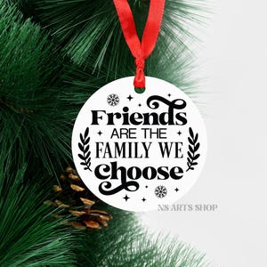 Friendship Christmas Ornament SVG Bundle: Friend Gift, Round Design ...