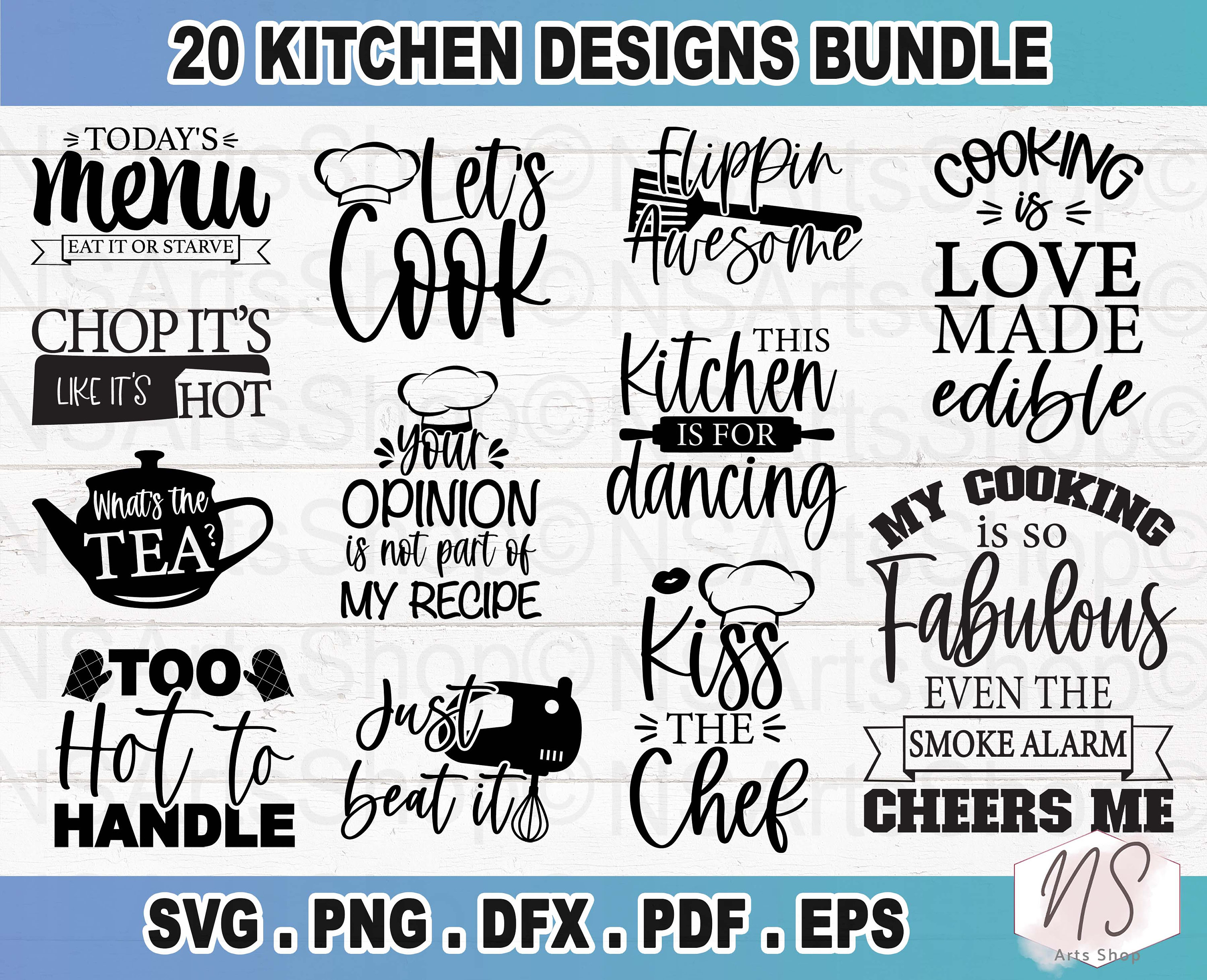 Kitchen Svg Kitchen Svg Bundle Kitchen Cut File Cooking - Etsy