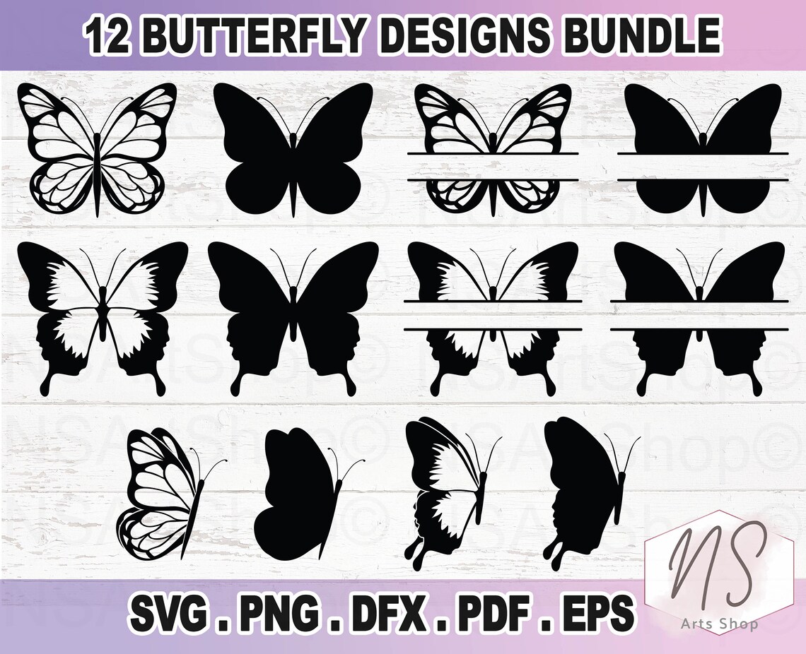 Butterfly SVG Butterfly Svg Bundle Butterfly Monogram SVG - Etsy