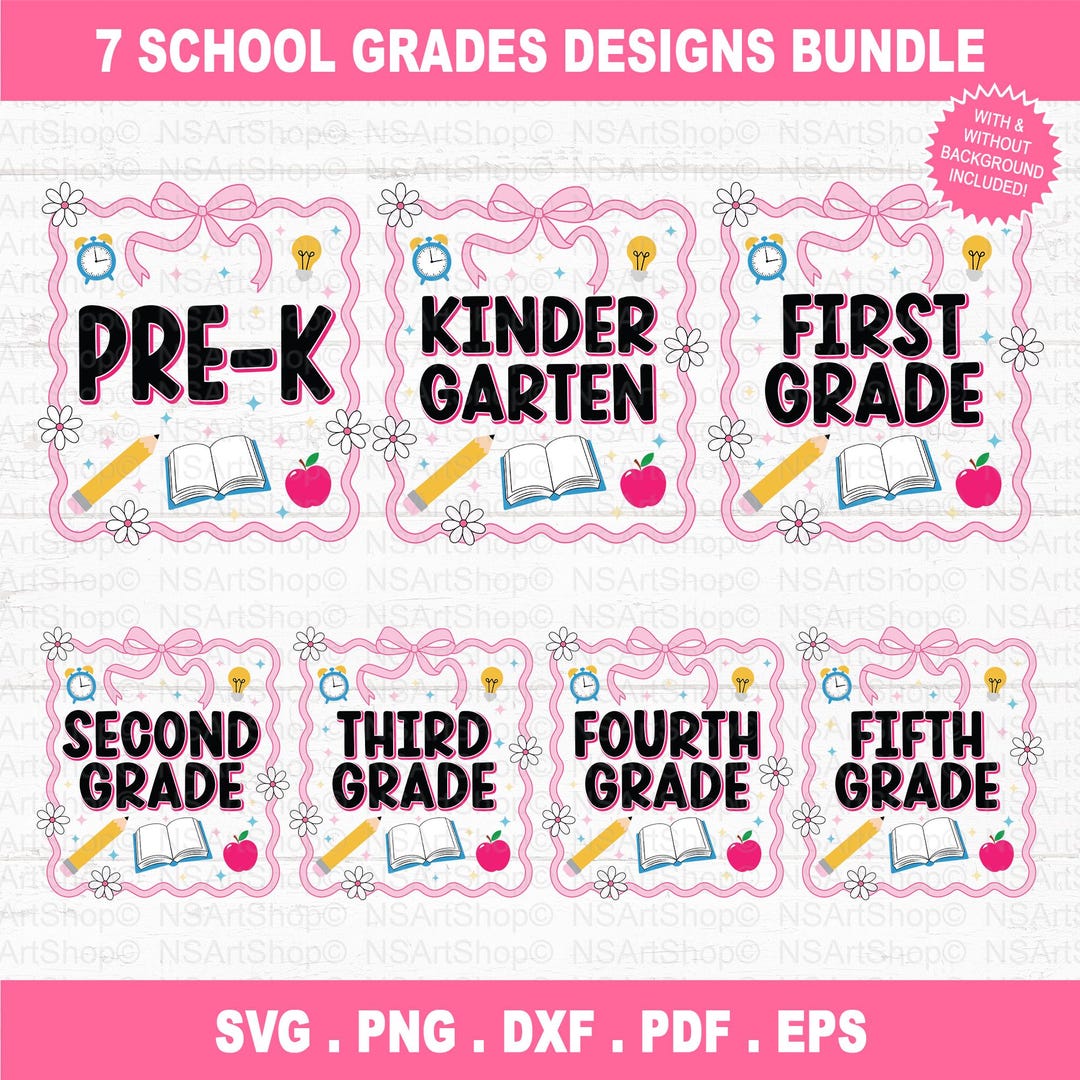 Preppy Back to School Bundle Png Svg, First Day of School Shirt ...